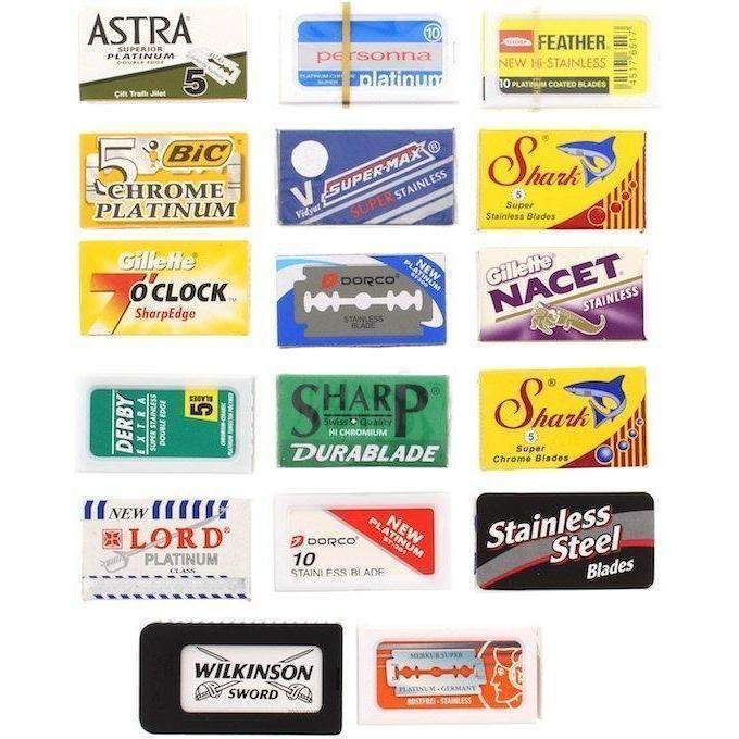 Deluxe Double Edge Razor Blade Sample Pack - 115 Blades – WWW ...
